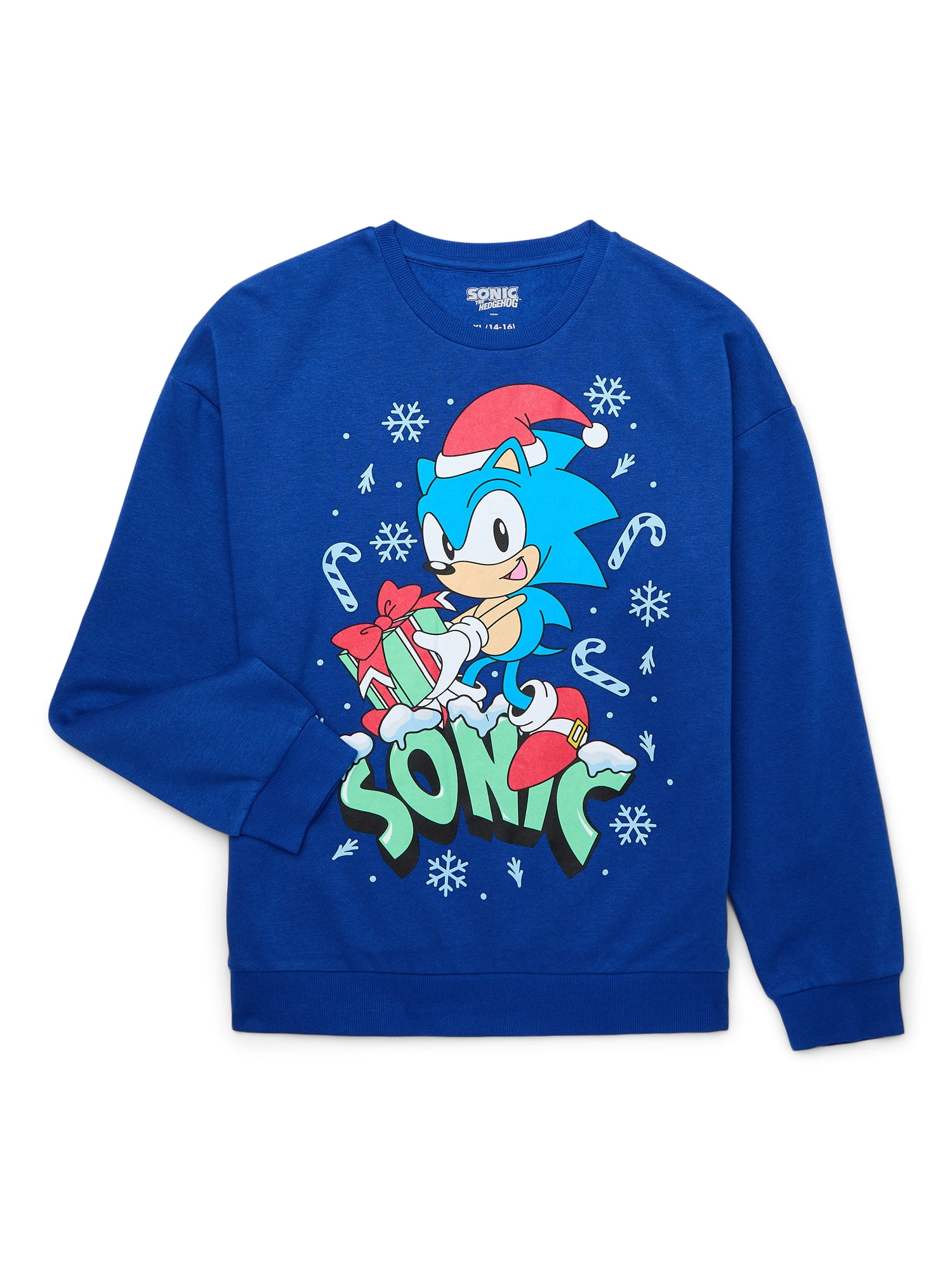 Sonic The Hedgehog Boys Christmas Graphic Sweatshirt, Sizes 4-18 ...