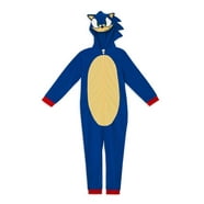 Sonic the Hedgehog Boys Hooded Character Pajama Blanket Sleeper Sizes 4 ...