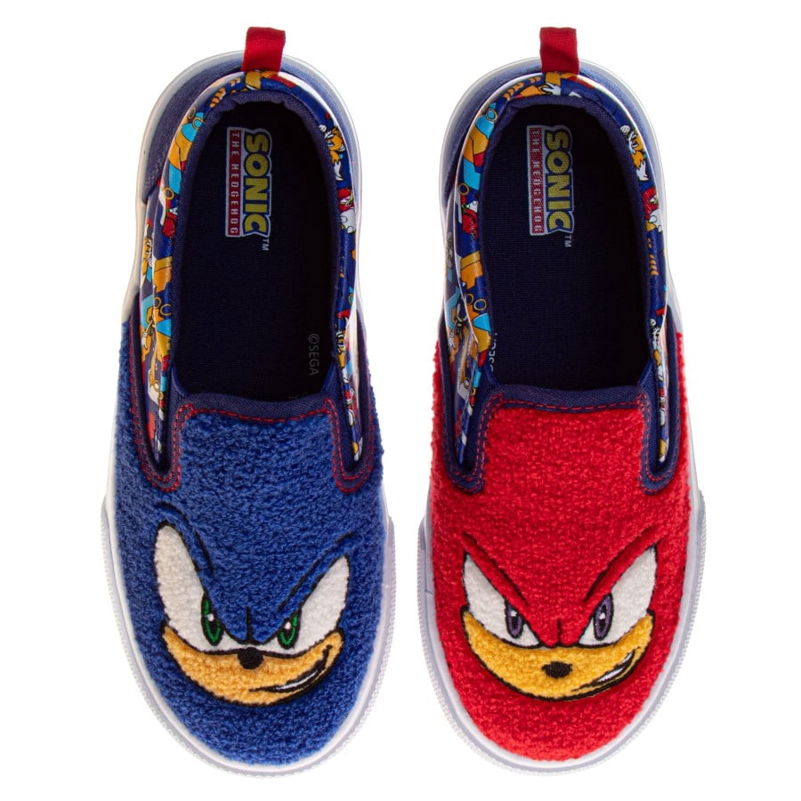 Sonic the Hedgehog Boys Mismatched Slip On Canvas Sneakers Featuring ...