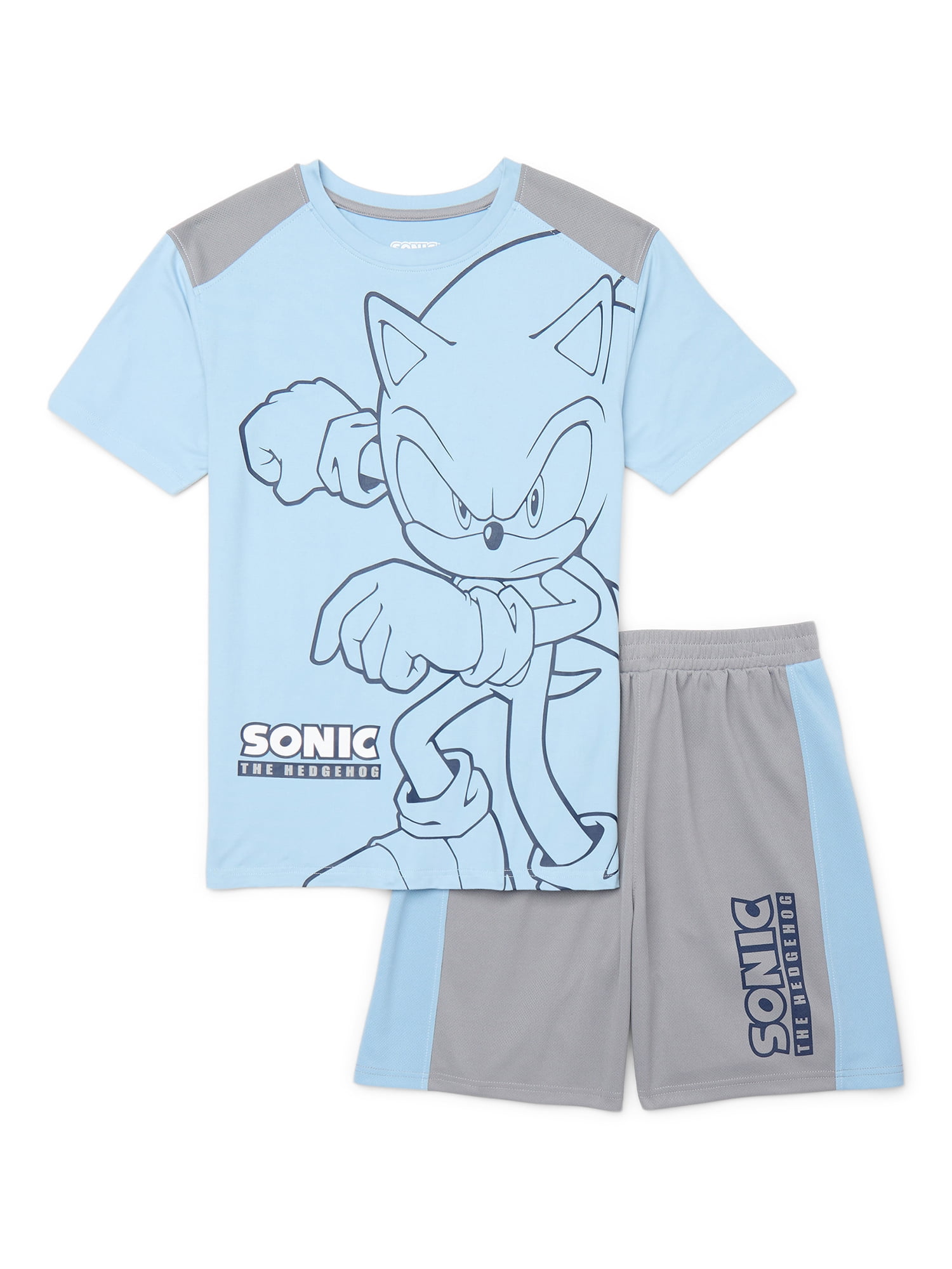 Sonic the Hedgehog Boys Graphic Active T-Shirt and Mesh Shorts Set, 2 ...