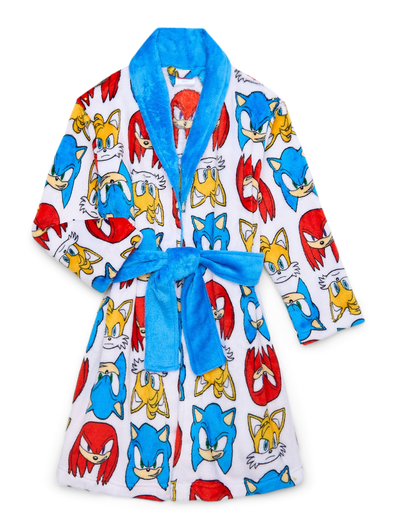 Sonic The Hedgehog Boys Fleece Bathrobe, Sizes 4-12, with Tails and ...