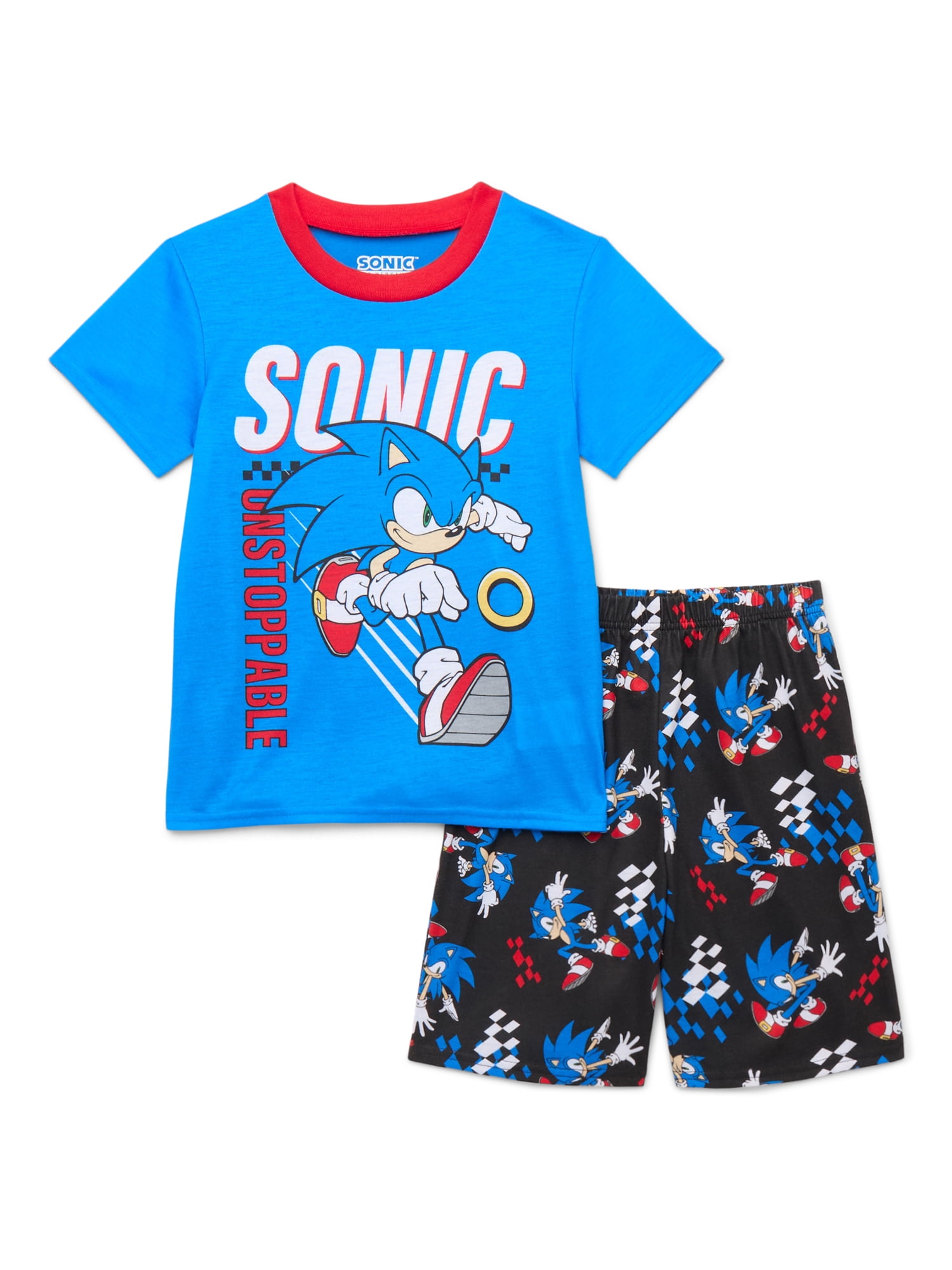 Sonic the Hedgehog Boys' Tee and Shorts Pajama Set, 2-Piece, Sizes 4-12 ...