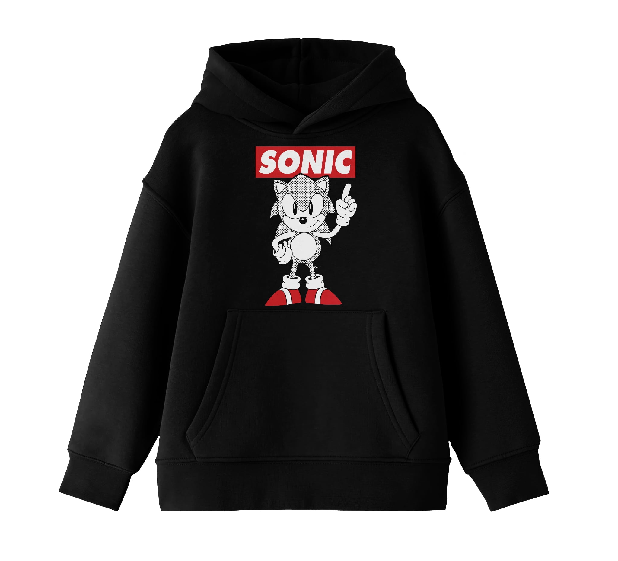 Sonic the Hedgehog Character and Logo Youth Black Hoodie - XL - Walmart.com