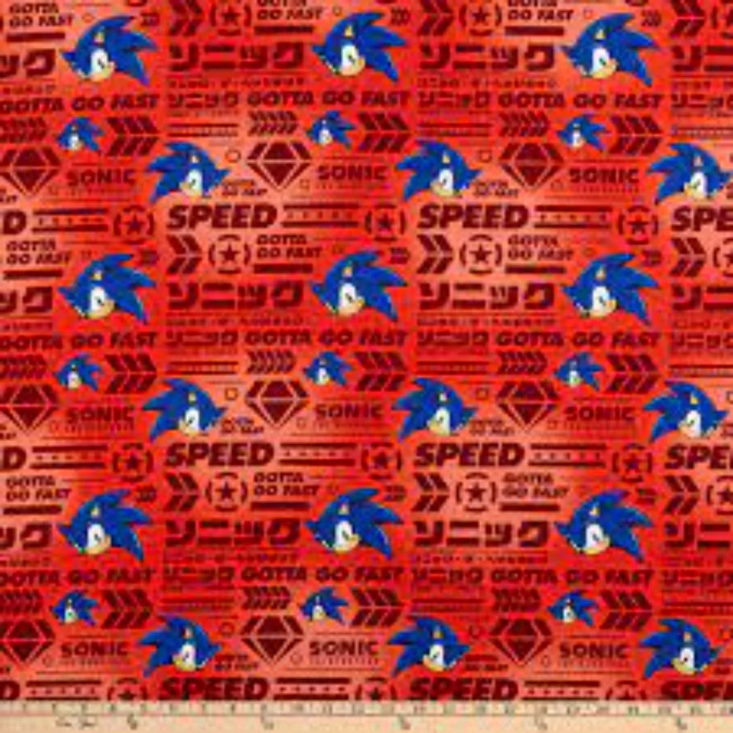 Sonic the Hedgehog Cotton Fabric - Walmart.com