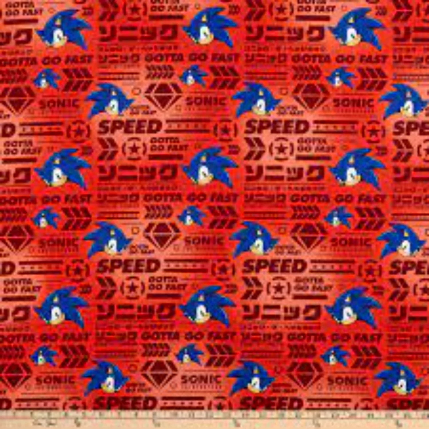 Sonic the Hedgehog Cotton Fabric - Walmart.com