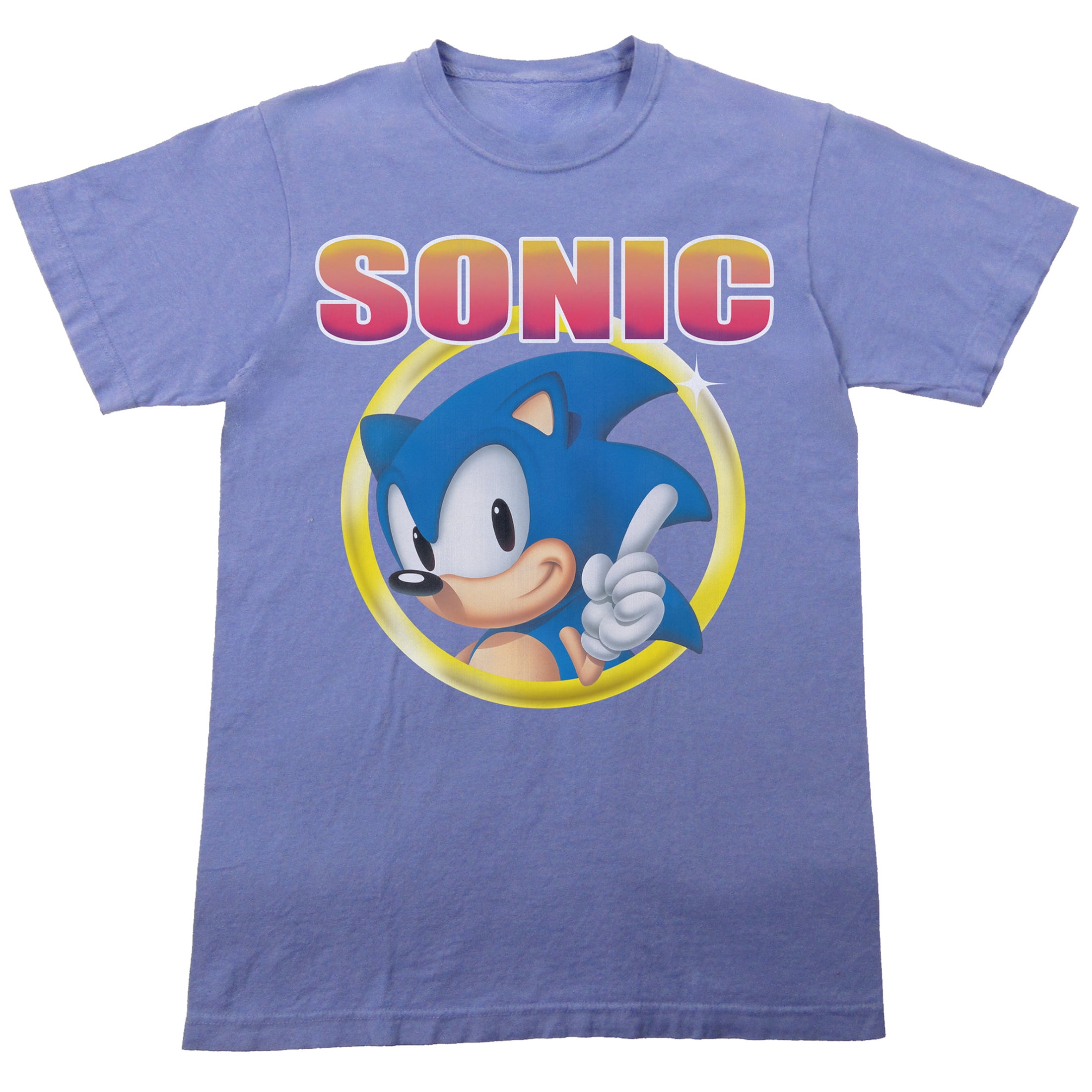 Sonic the Hedgehog Distressed Art Men's Periwinkle Short Sleeve Tee-XXL ...