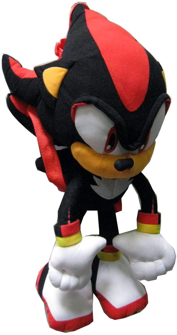 Sonic the Hedgehog Doll Plush Backpack - Shadow Backpack Black (18Inch ...