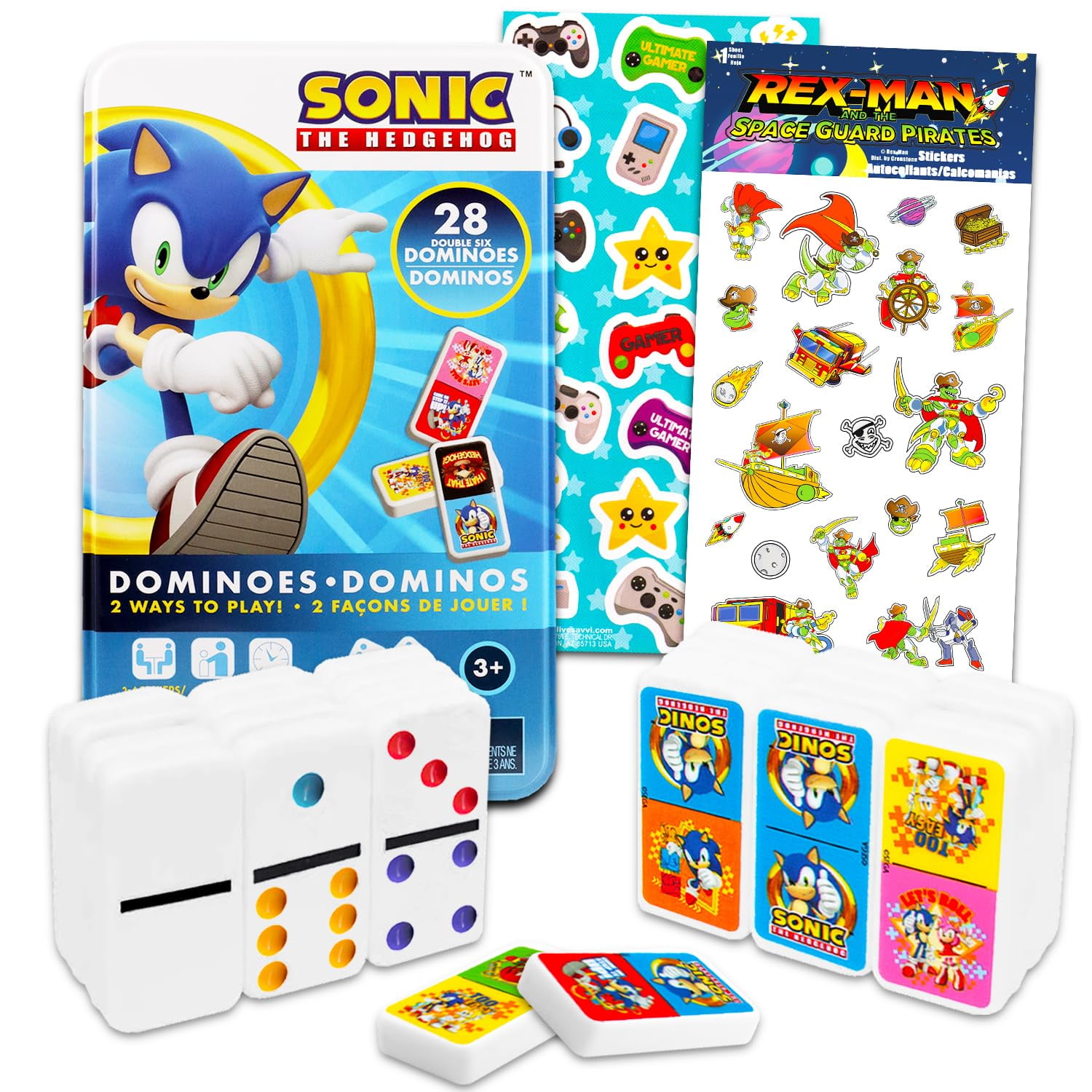 Sonic the Hedgehog Dominoes MMF7 Set - Bundle with Sonic Dominos Board ...
