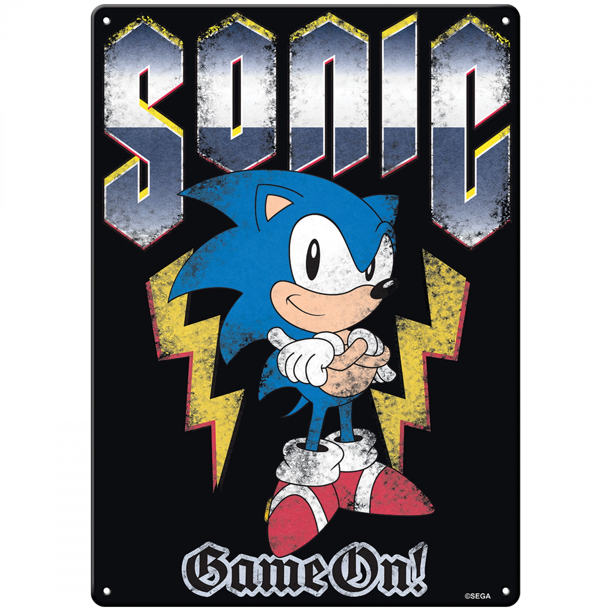 Sonic the Hedgehog Game On Metal Sign - Walmart.com