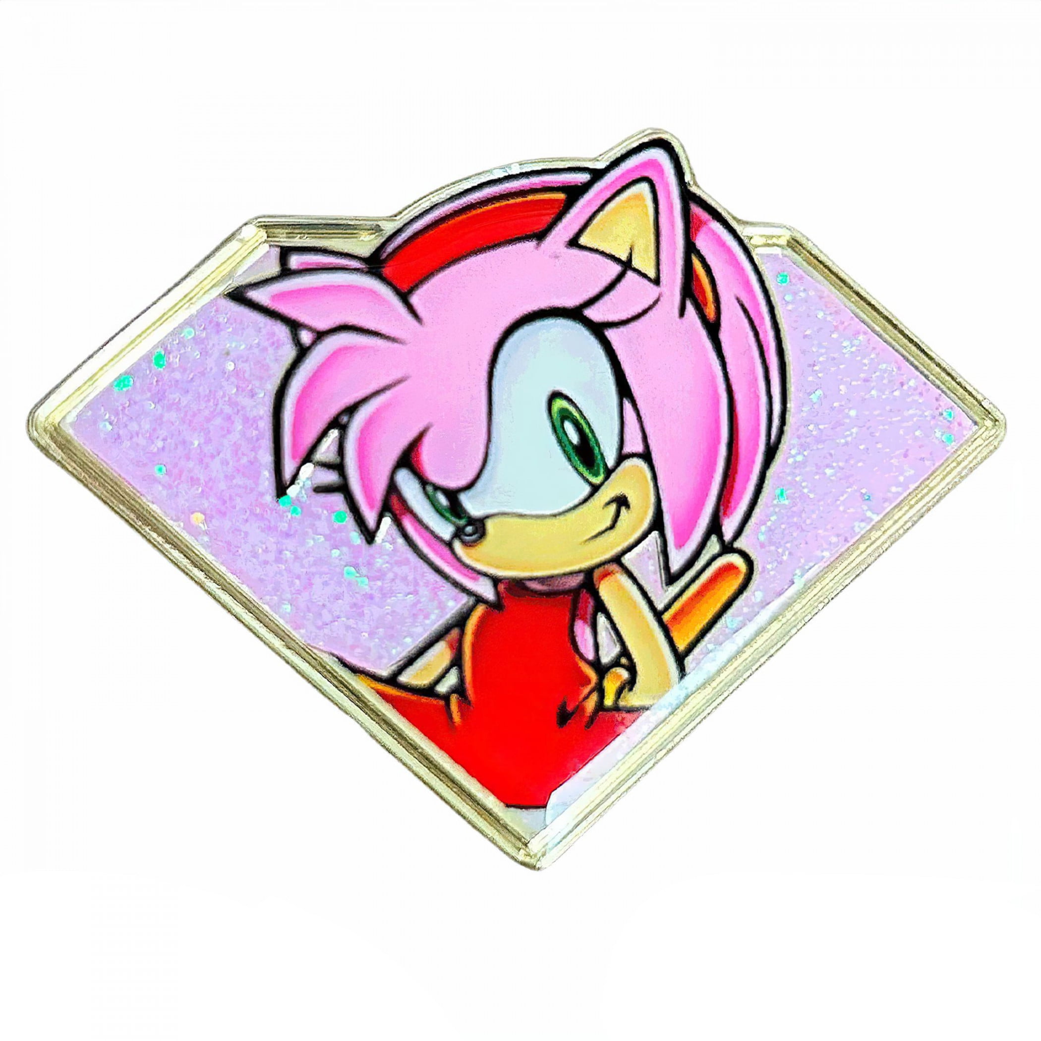Sonic the Hedgehog Golden Series 2: Emerald Amy Enamel Pin - Walmart.com