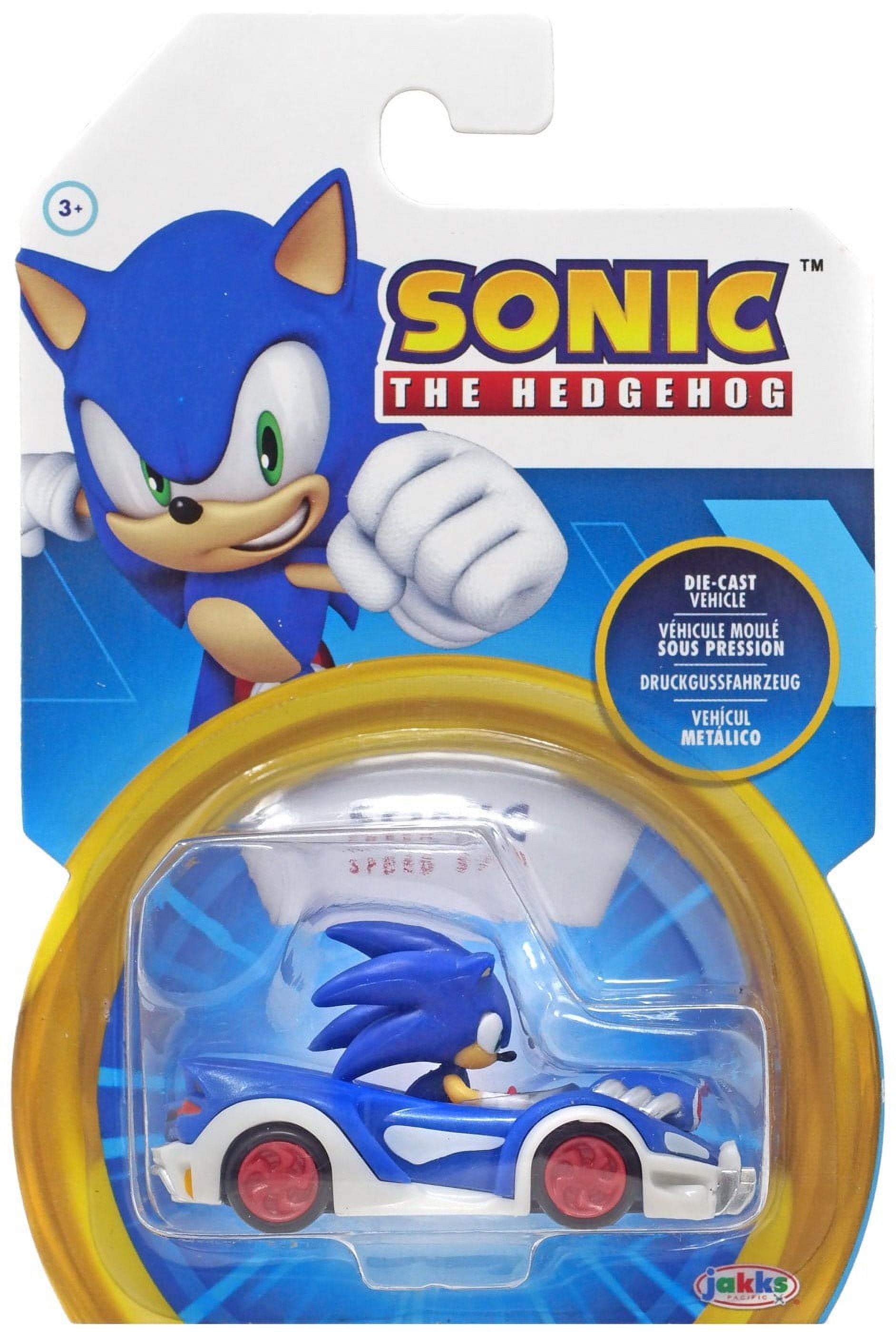 Jakks Pacific Sonic the Hedgehog Hot Wheels Character Car, Die-Cast Toy ...