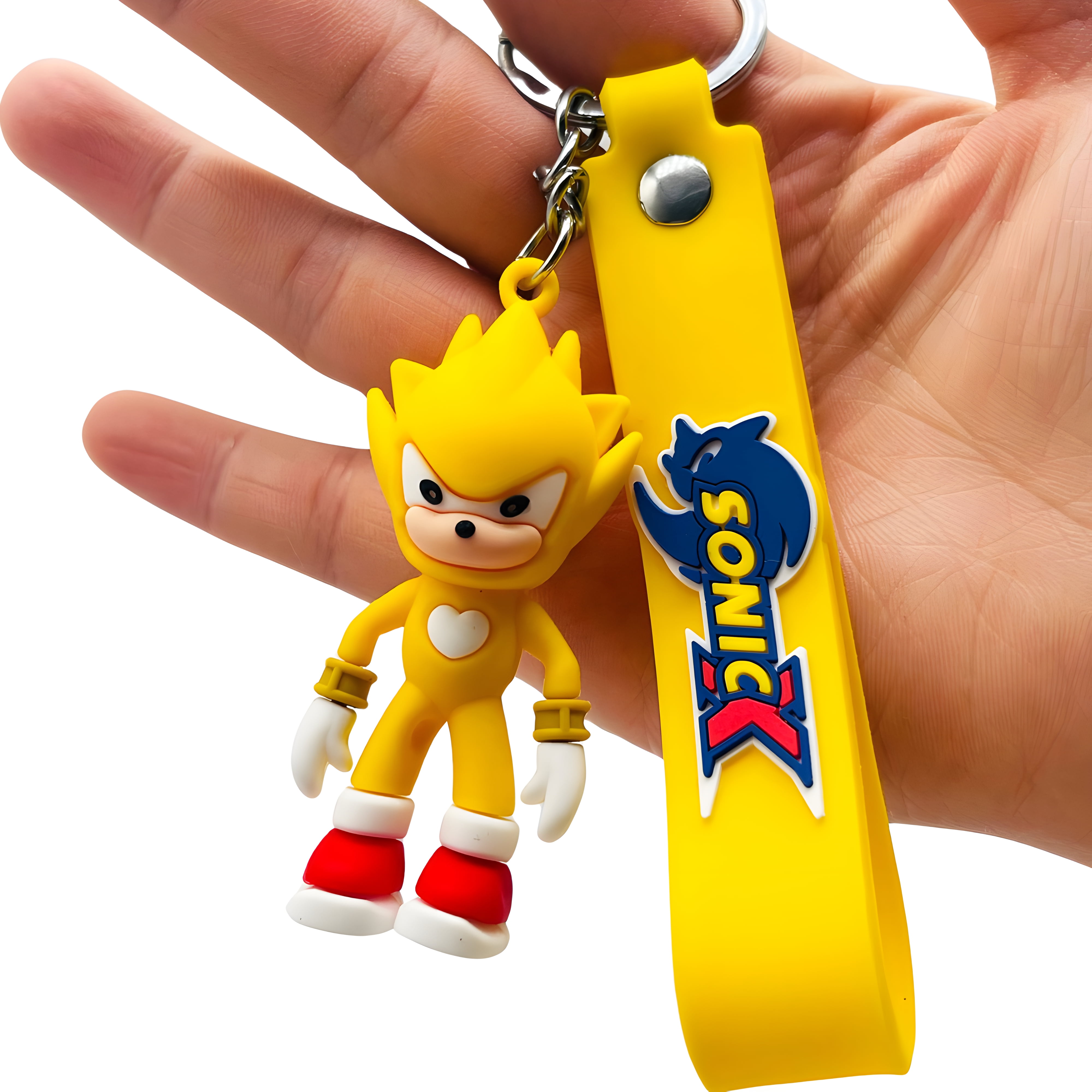 Sonic the Hedgehog Keychain - Video Game Character Bag Pendant, Key ...