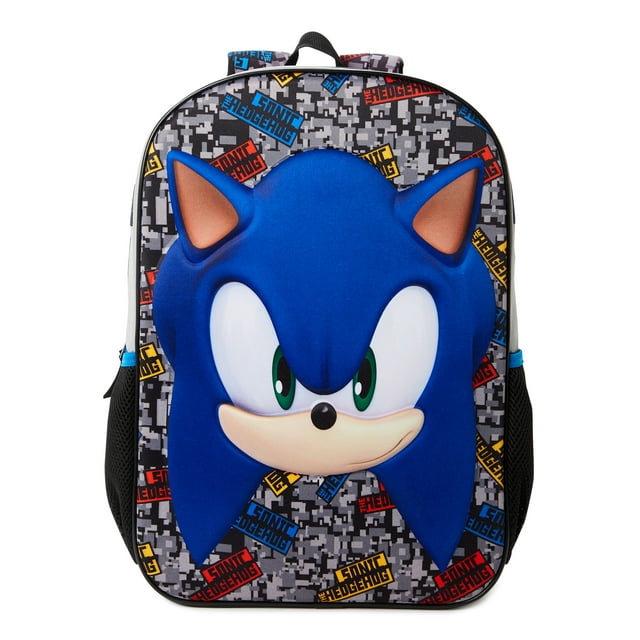 Sonic the Hedgehog Kids’ Backpack Blue Grey - Walmart.com