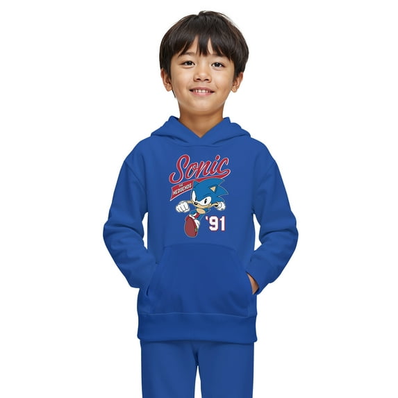 Sonic the Hedgehog Kids Graphic Fleece Hoodie with Long Sleeves, Sizes ...