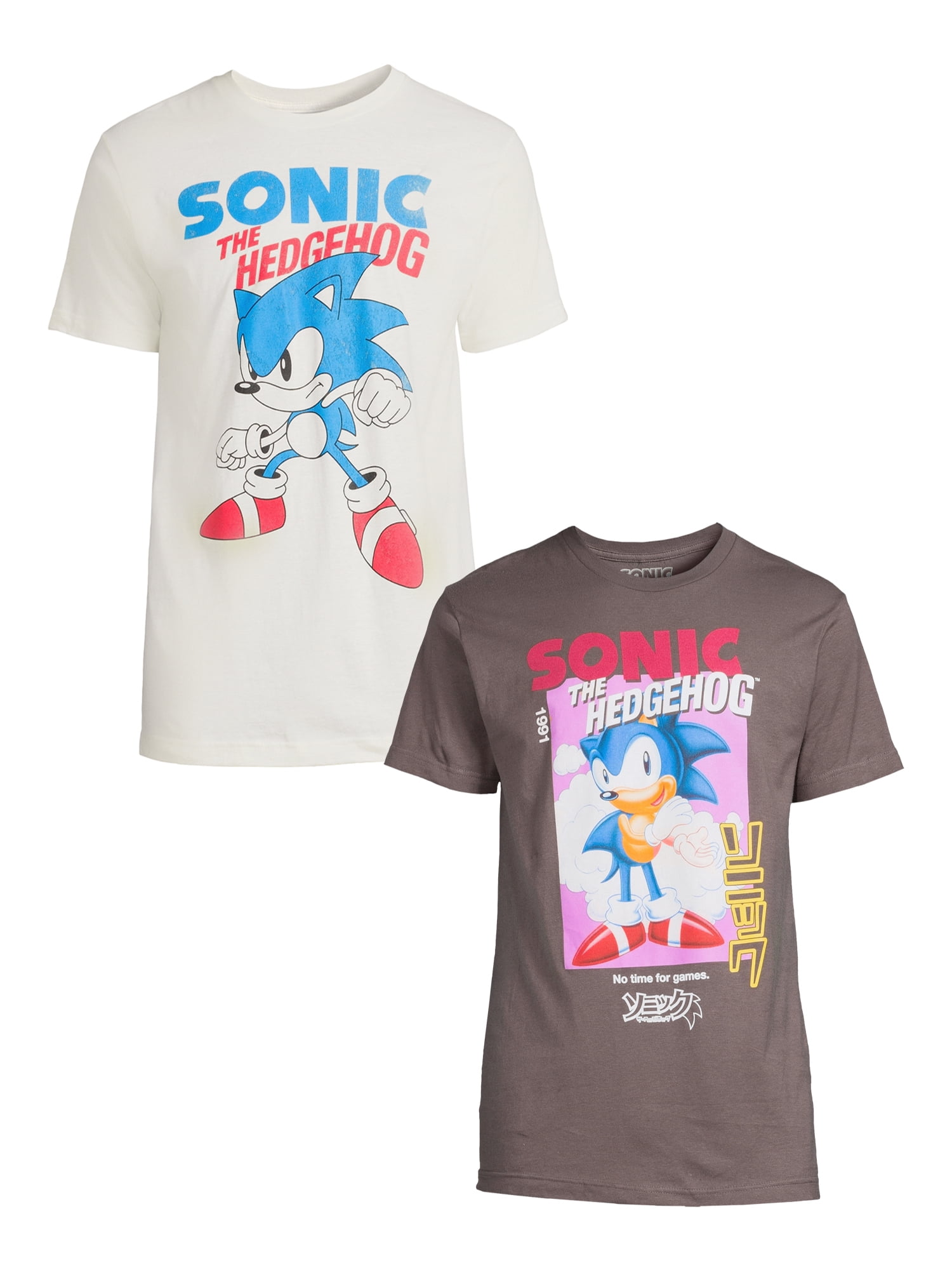 Sonic the Hedgehog Men's & Big Men's Graphic Tee Shirts, 2-Pack, S-3XL ...
