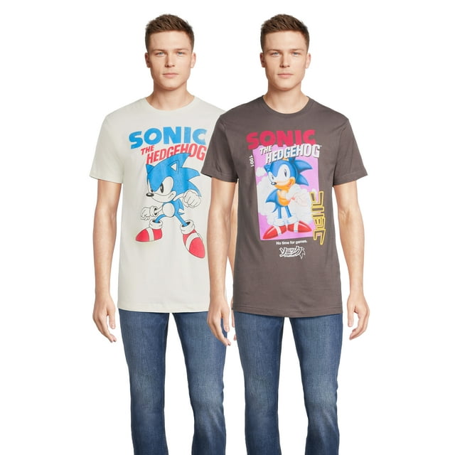 Sonic the Hedgehog Men's & Big Men's Graphic Tee Shirts, 2-Pack, S-3XL - Walmart.com