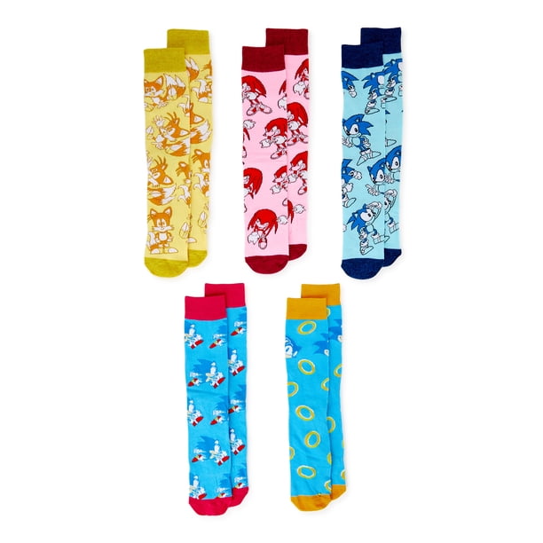 Sonic the Hedgehog Men's Crew Socks, 6-Pack - Walmart Business Supplies