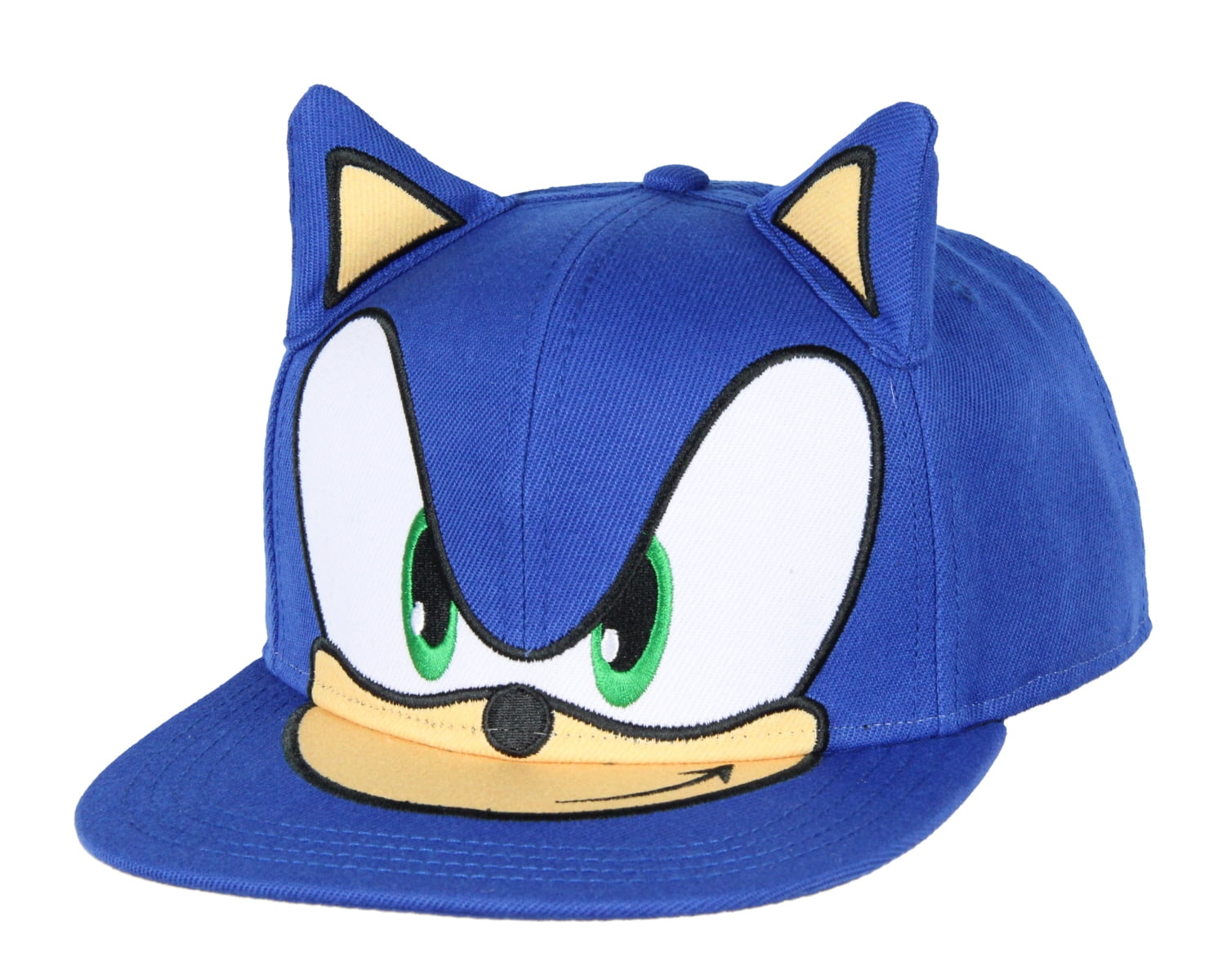 Sonic The Hedgehog Men's Hat, Embroidered 3D Character Face and Ears ...