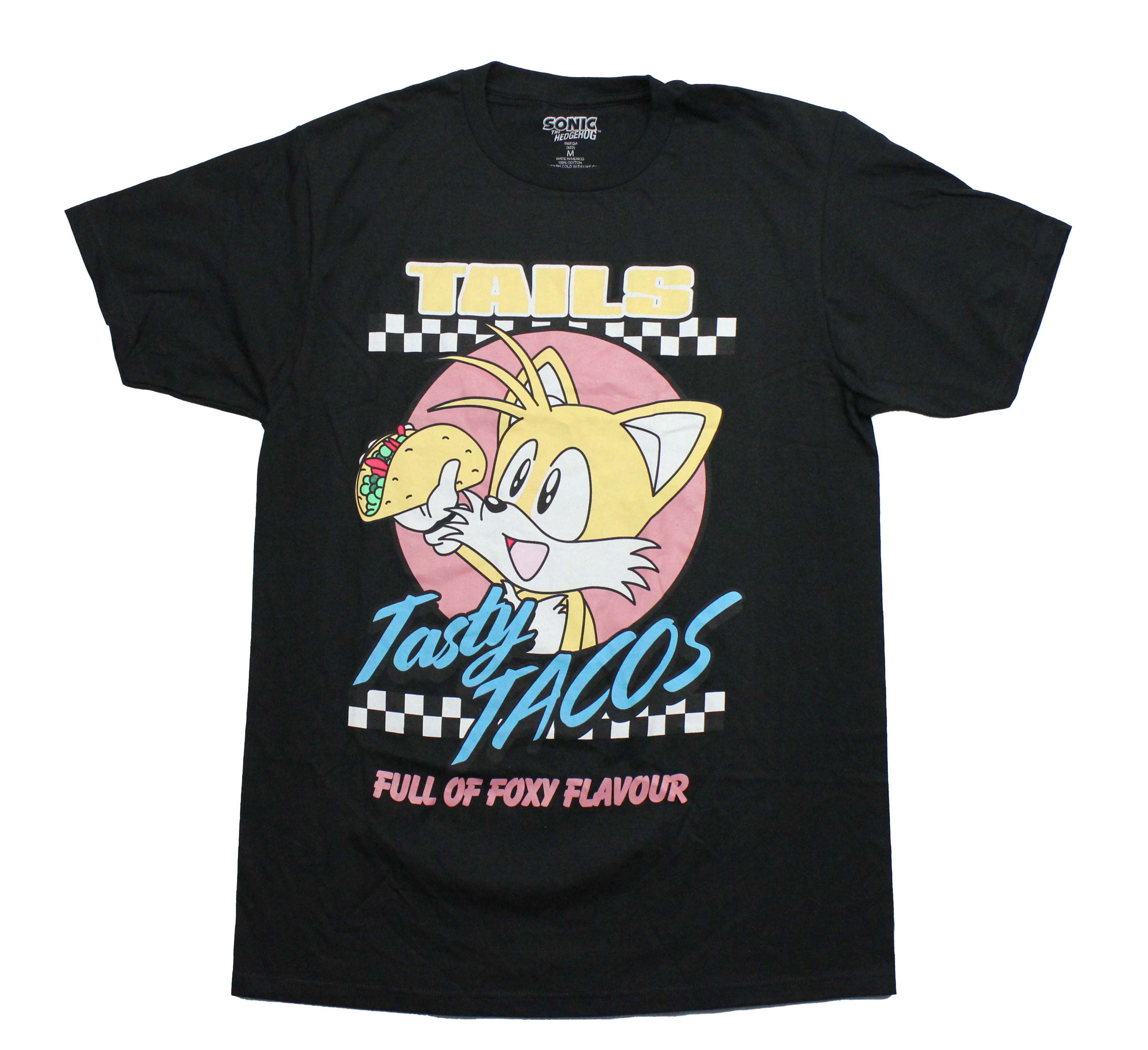 Sonic the Hedgehog Mens T-Shirt -Tasty Tacos Full of Foxy Flavour ...