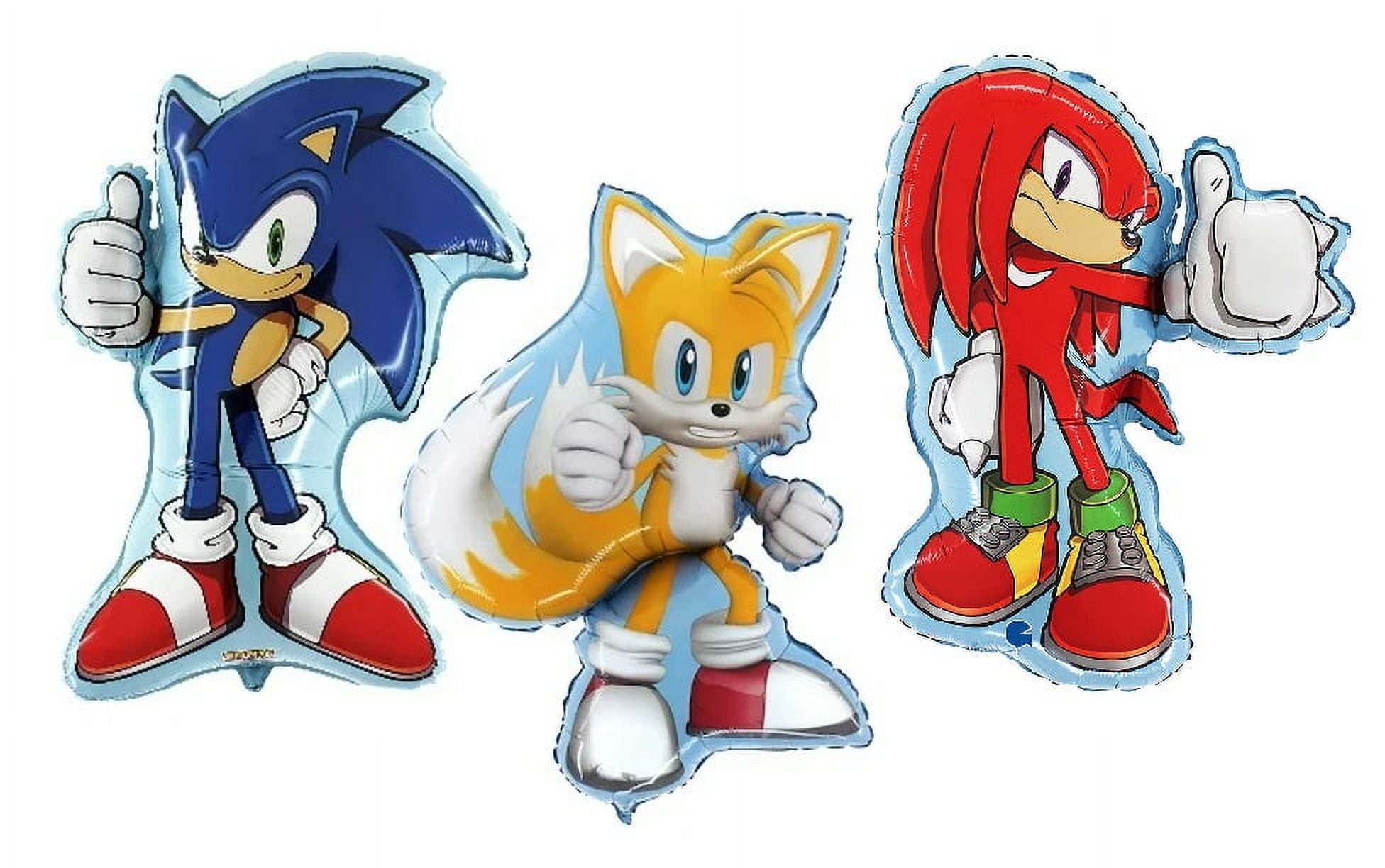 Sonic the Hedgehog Miles Tails Prower and Knuckles Set of 3 Character ...