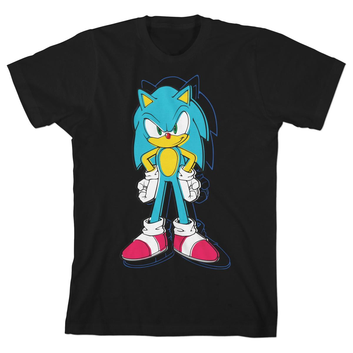 Sonic the Hedgehog Modern Character Youth Black Graphic Tee- L ...