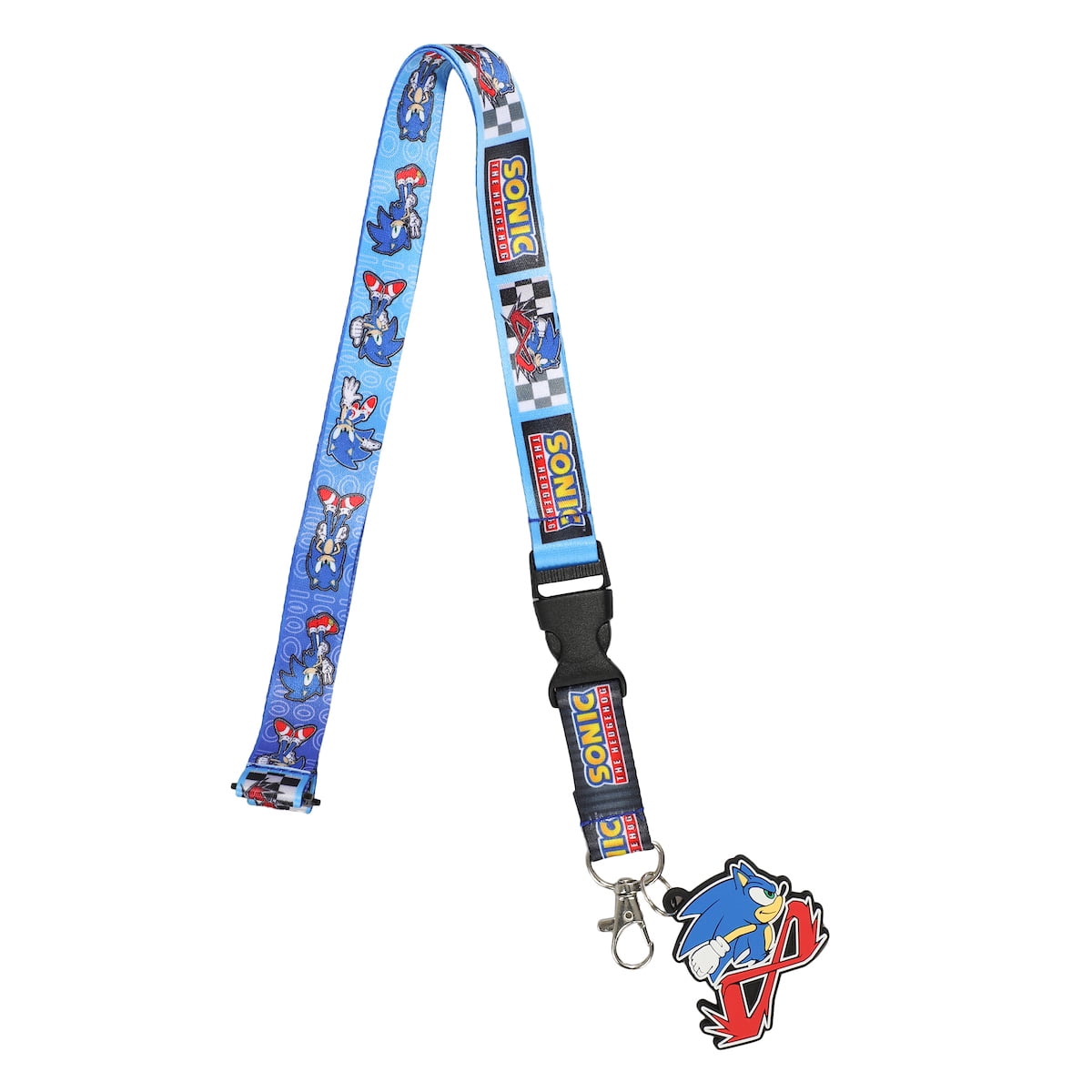 Sonic the Hedgehog Modern Lanyard with Breakaway Rubber Charm and ID ...