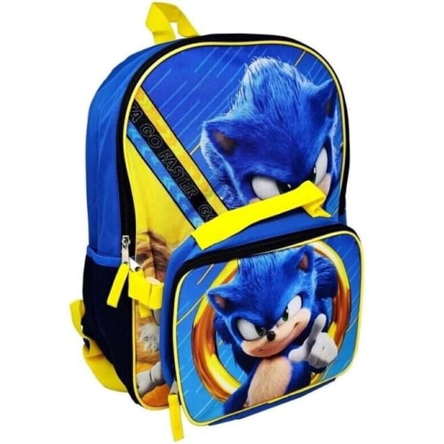Sonic the Hedgehog Movie 16 Inch Backpack with Lunch Kit - Walmart.com