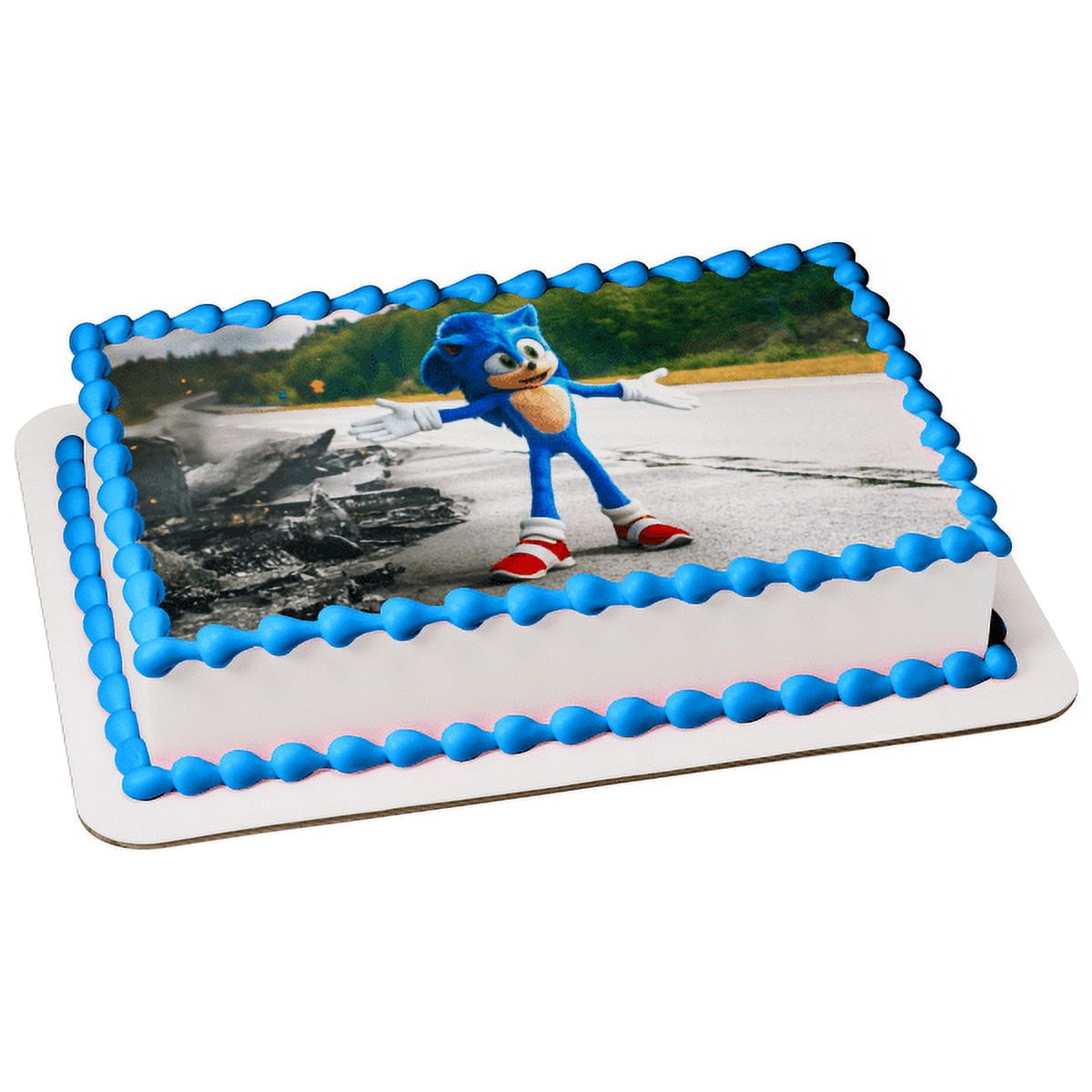 Sonic the Hedgehog Movie Edible Cake Topper Image ABPID56246 - Walmart.com