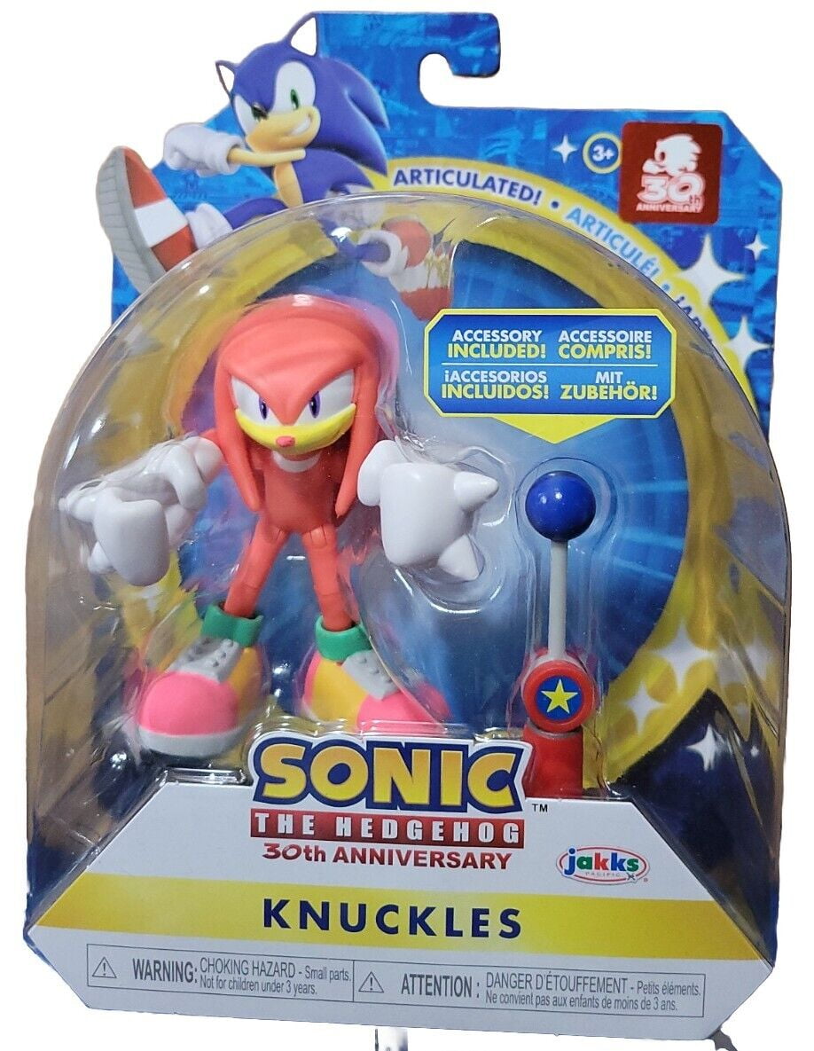 Sonic the Hedgehog Neon Knuckles - 30th Anniversary - 4" Action Figure ...