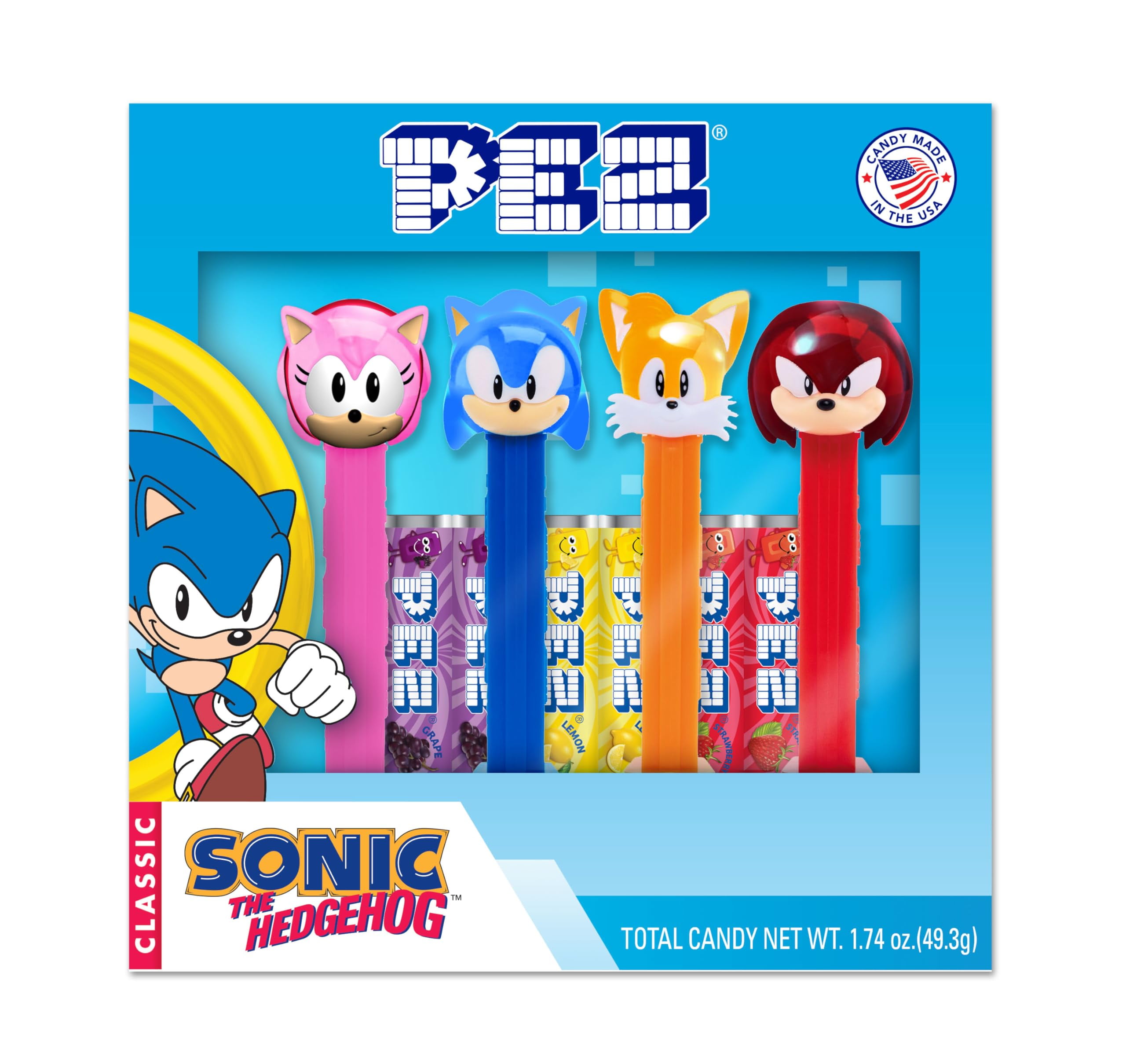 Sonic the Hedgehog PEZ SAF21 Gift Set (Four PEZ Dispensers + Six Candy ...