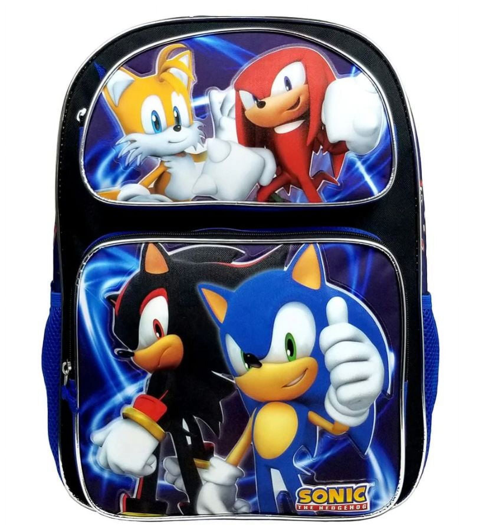 Sonic the Hedgehog Power-Packed Large Backpack for Kids! Featuring Sonic, Shadow, Knuckles and ...