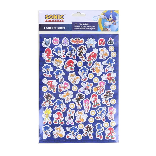 Sonic the Hedgehog Raised Sticker Sheet - Walmart.com
