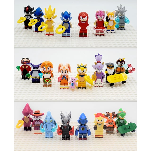 Sonic the Hedgehog Action Toys - Custom Figures Collection, 24 Set ...