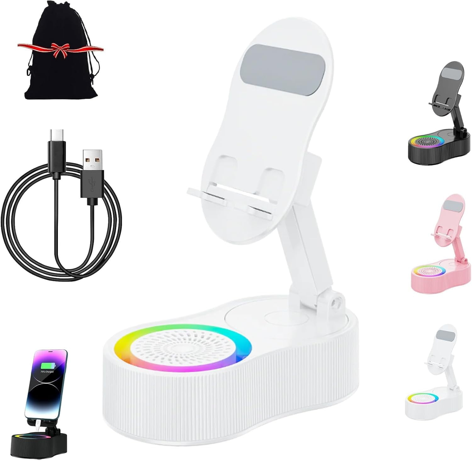 SonicDrop Dock – No-Pair Magic Speaker & Charging Stand, SonicDrop Dock Holder, 5-in-1 Induction ...