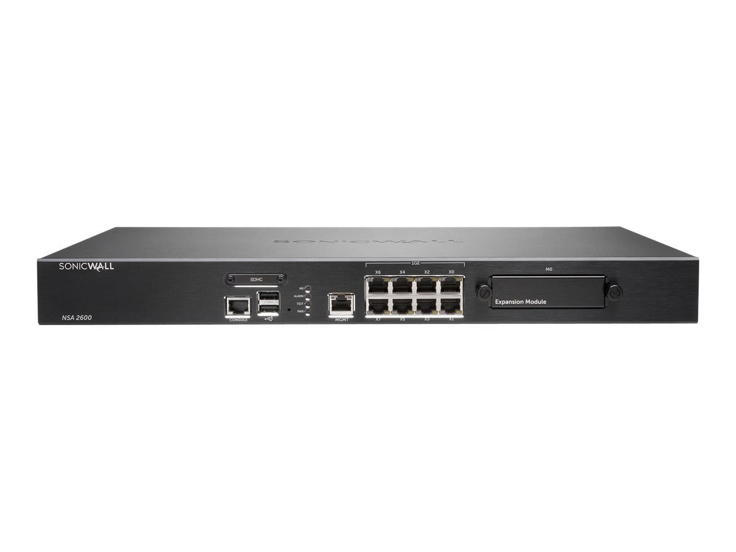 SonicWall NSa 2600 - Advanced Edition - security appliance - with 3 ...