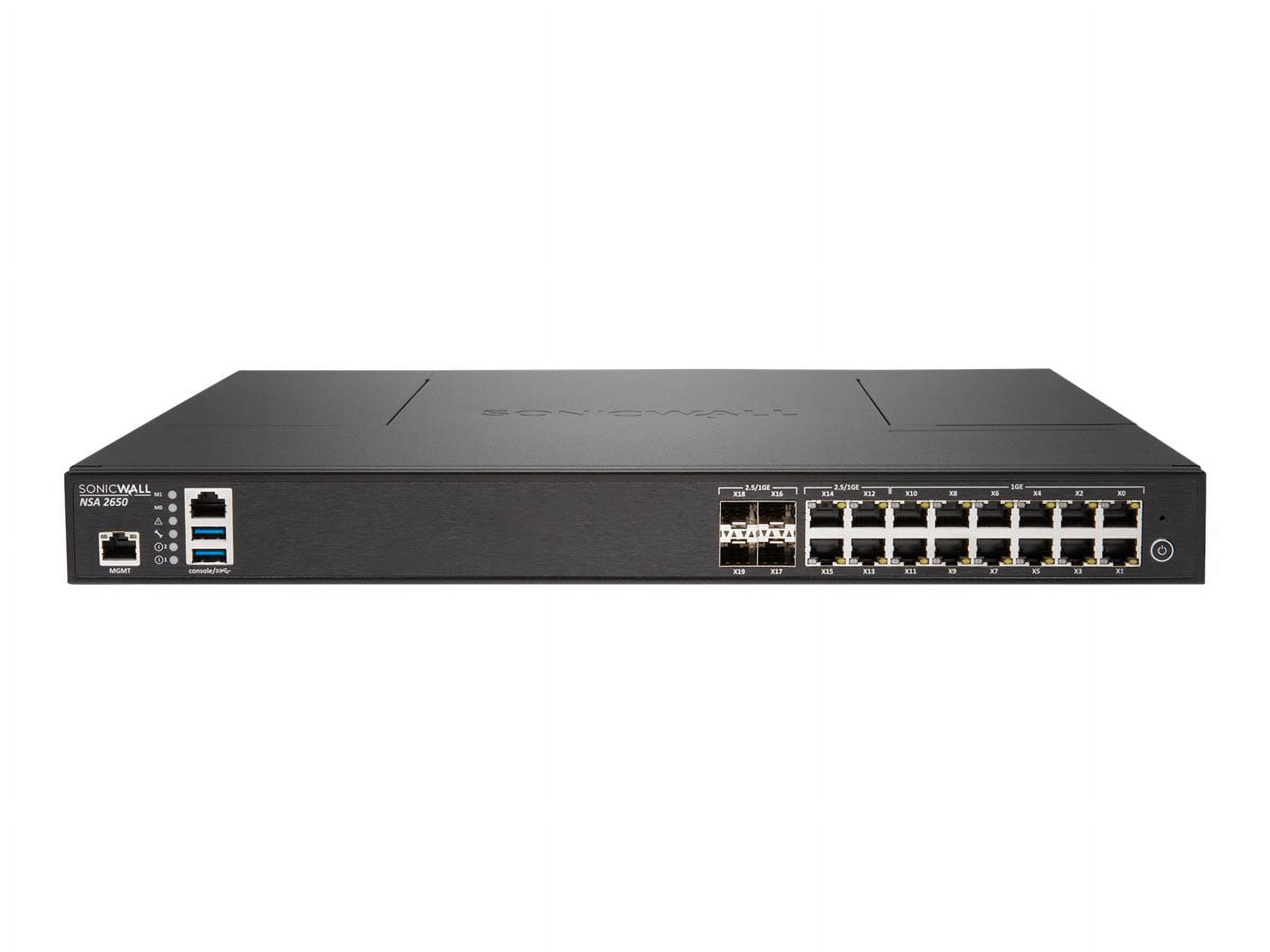 SonicWall NSa 2650 - Security appliance - 1GbE, 2.5GbE - 1U - NFR, demo ...