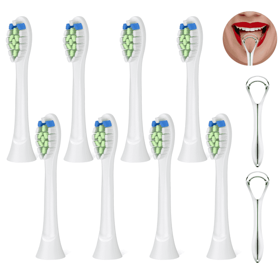 Electric Toothbrush Replacement Brush Heads with 2 Stainless Steel ...