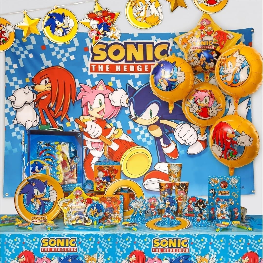 Mighty Mojo Sonic Birthday Supplies Decor Theme Set - Sonic The ...