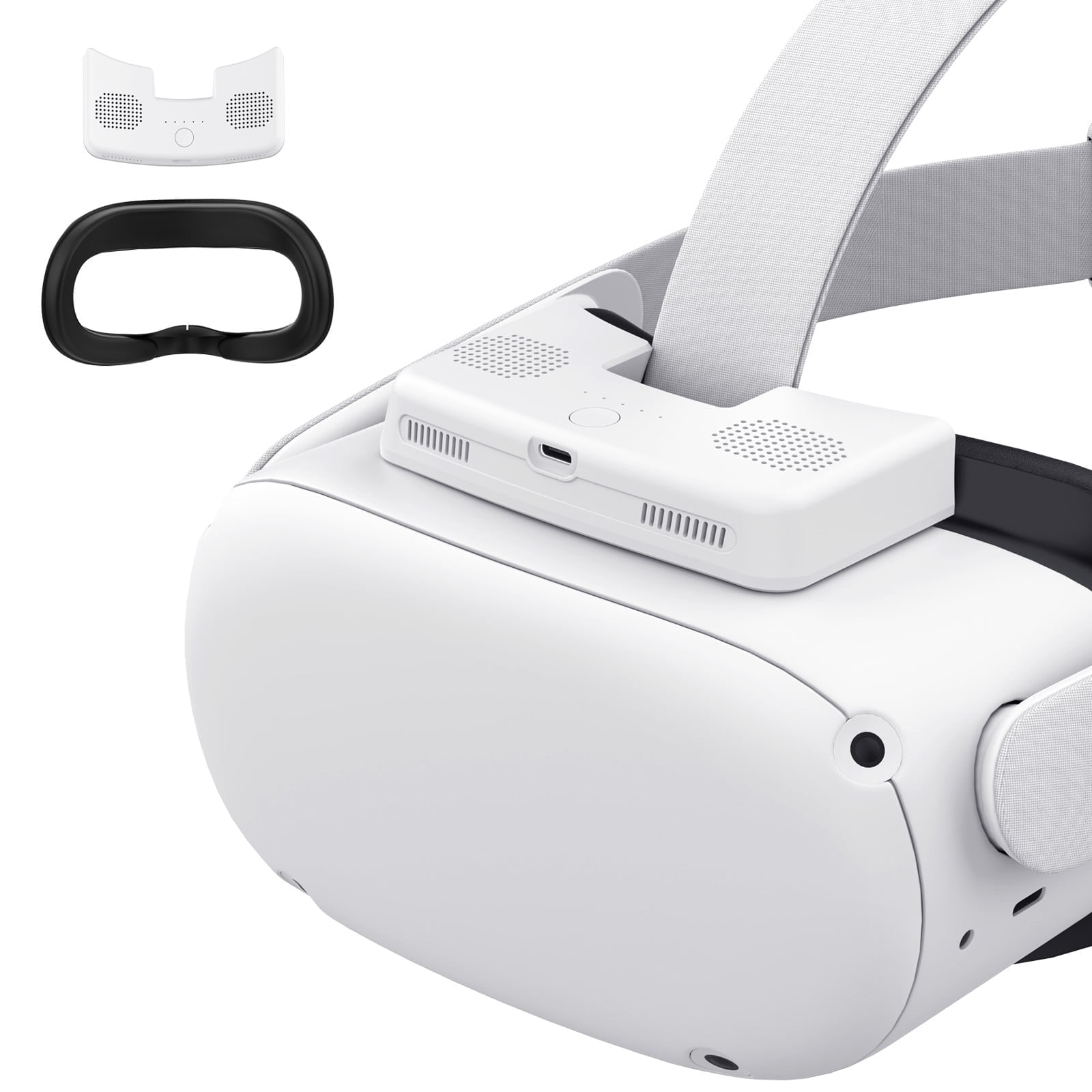 Sonicgrace Cooling Fan Face Pad for Meta Oculus Quest 2, Soft PU Face ...