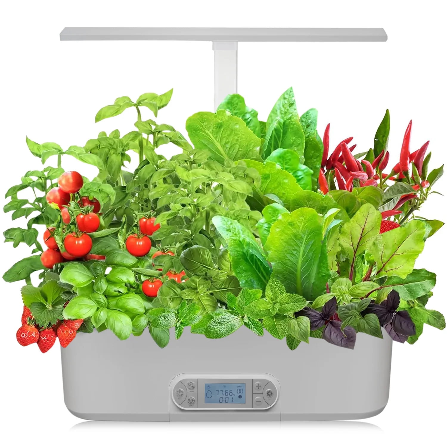Sonicgrace Hydroponics Indoor Growing System Kit with 11 Pods, Water ...