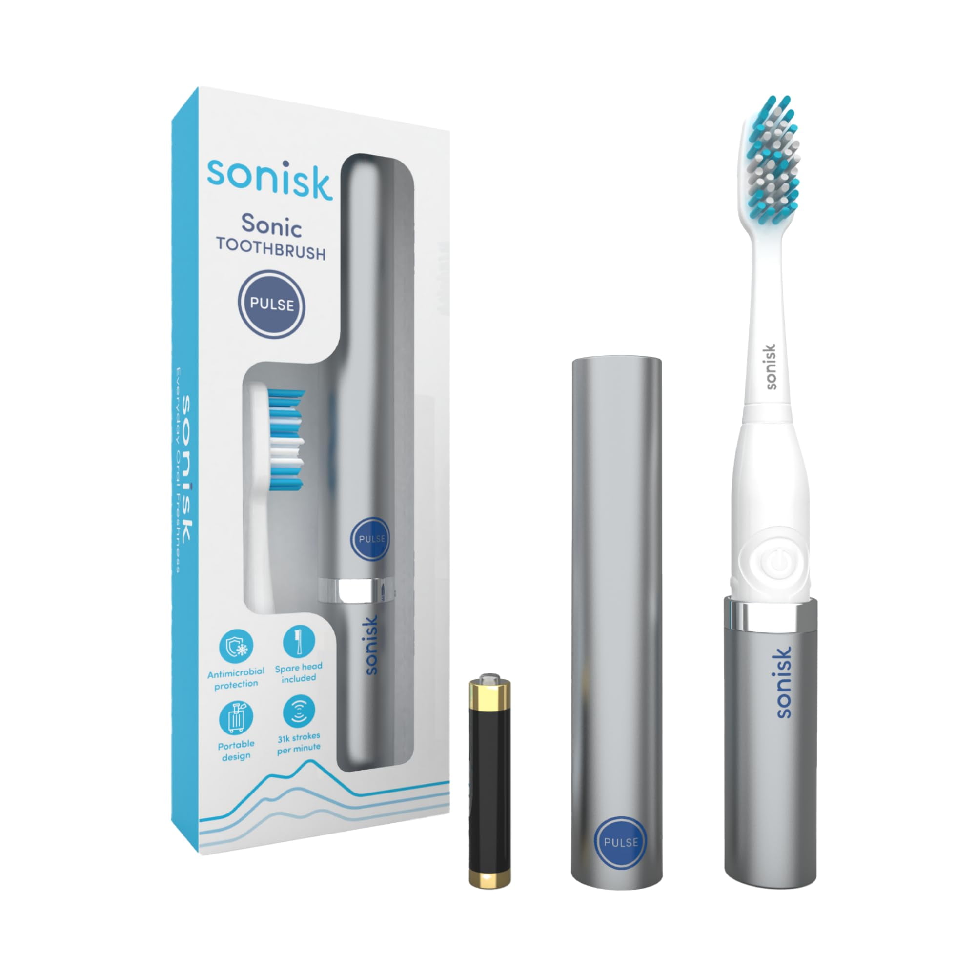 Sonisk Pulse | Battery IFF17 Powered Electric Toothbrush | Sonic ...