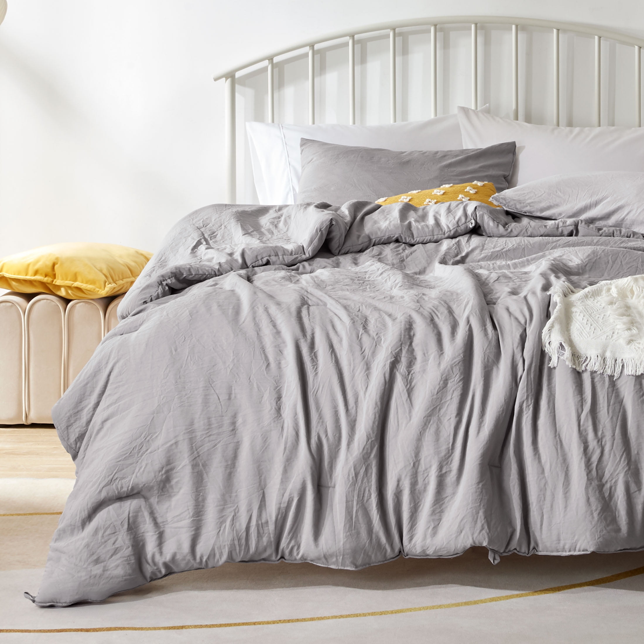 Sonive Washed Comforter Sets Queen 3 Piece, Soft and Cozy, Fluffy ...