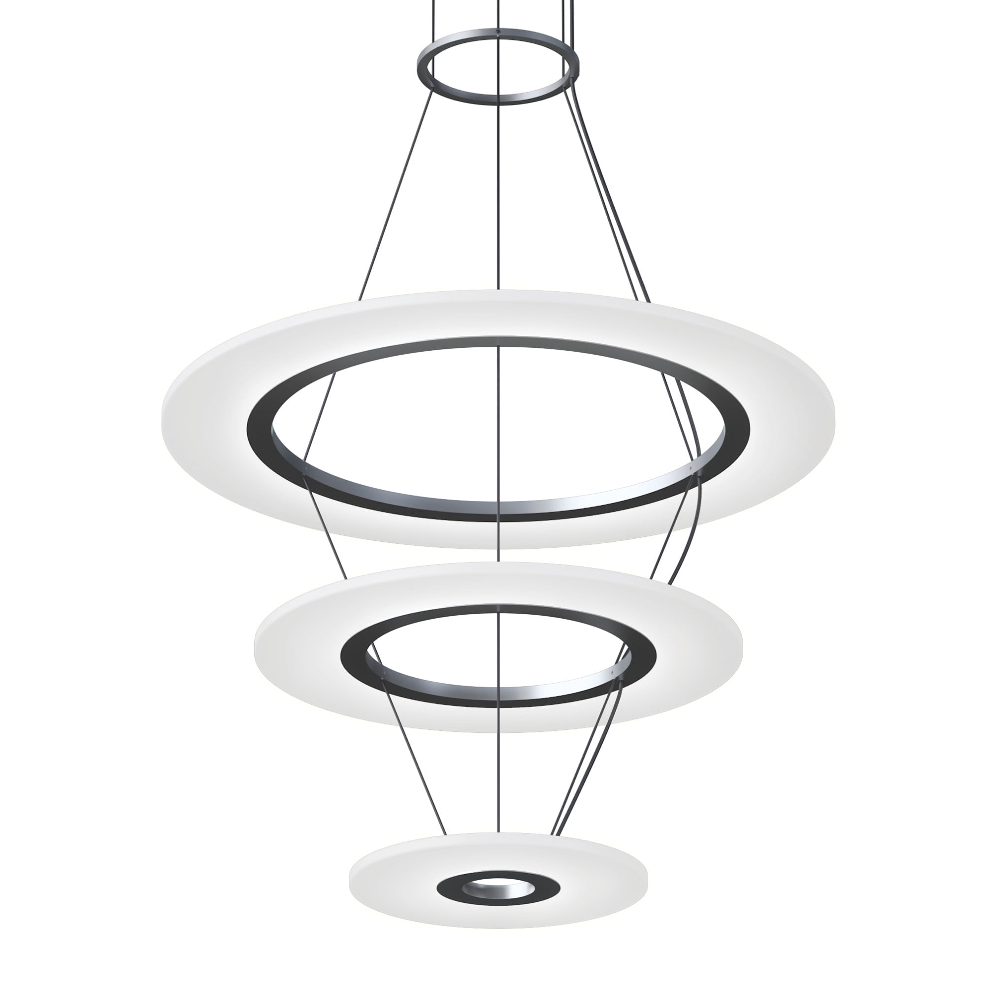 Sonneman 2075.16 Arctic Rings 3 Light 31" Wide Led Ring Chandelier ...