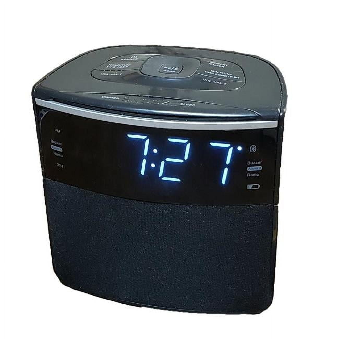 Sonnet Industries Auto Set Bluetooth Clock Radio With USB Charging Port ...
