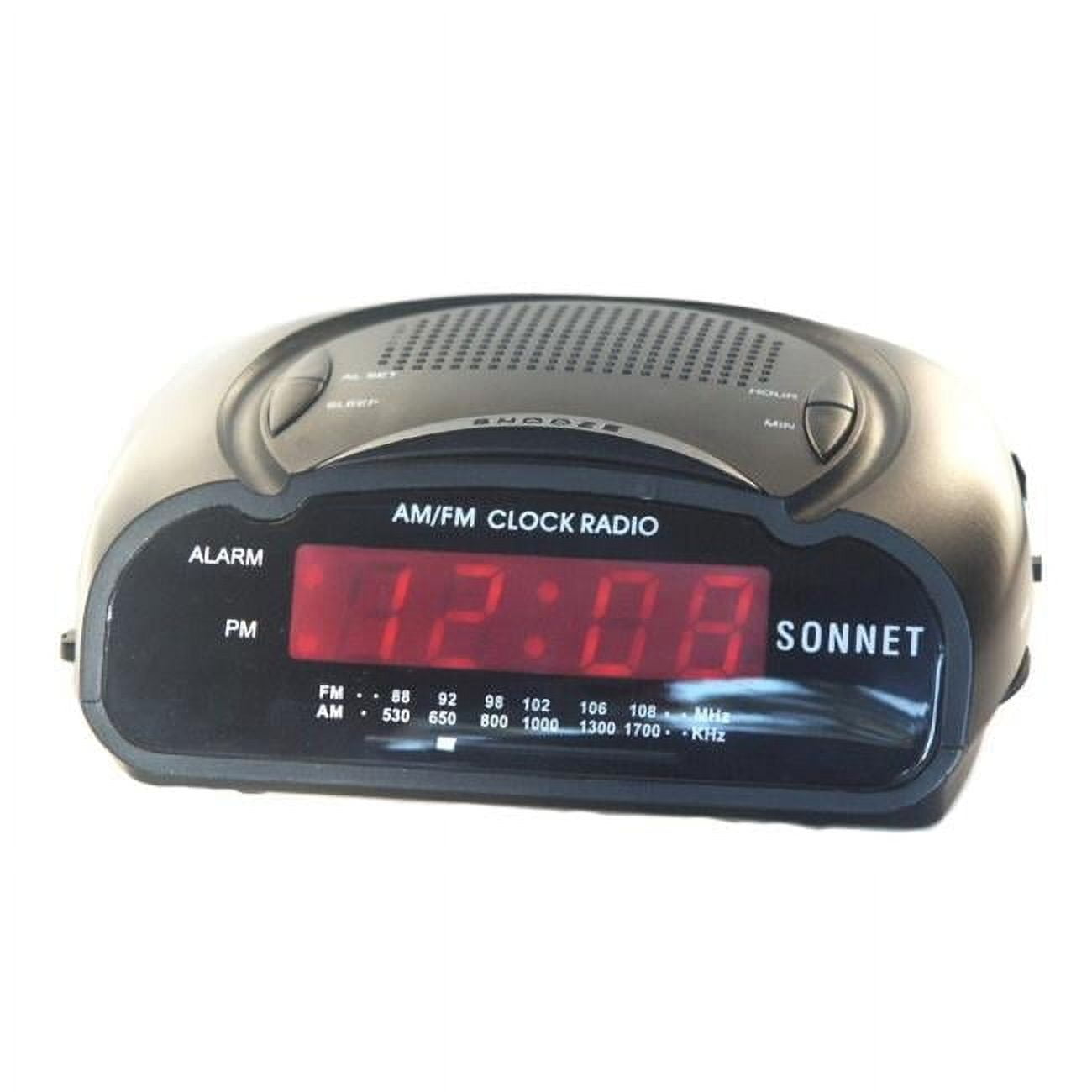 Sonnet Industries Compact Radio Clock, Black - Walmart.com