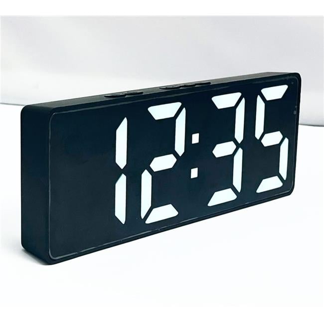 Sonnet Industries T-4437 2 Lcd Number Alarm Clock With Bright White ...