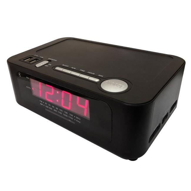 Sonnet Industries Wireless Charging Clock Radio with 2 USB Charging ...