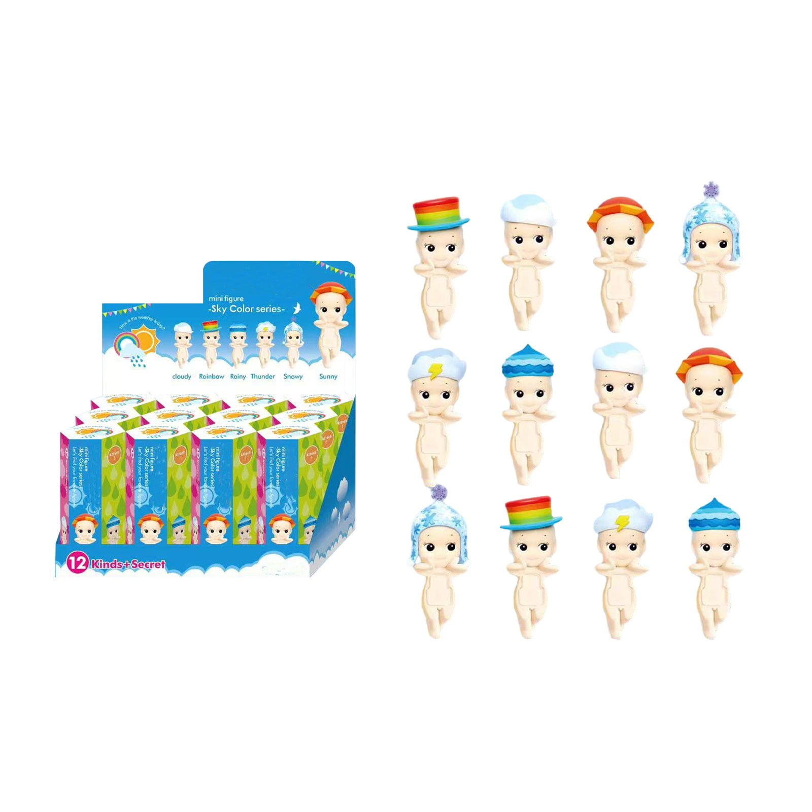 Sonny Angel Babies 12PC Sky Color Series Chin Resting Blind Box Figures ...
