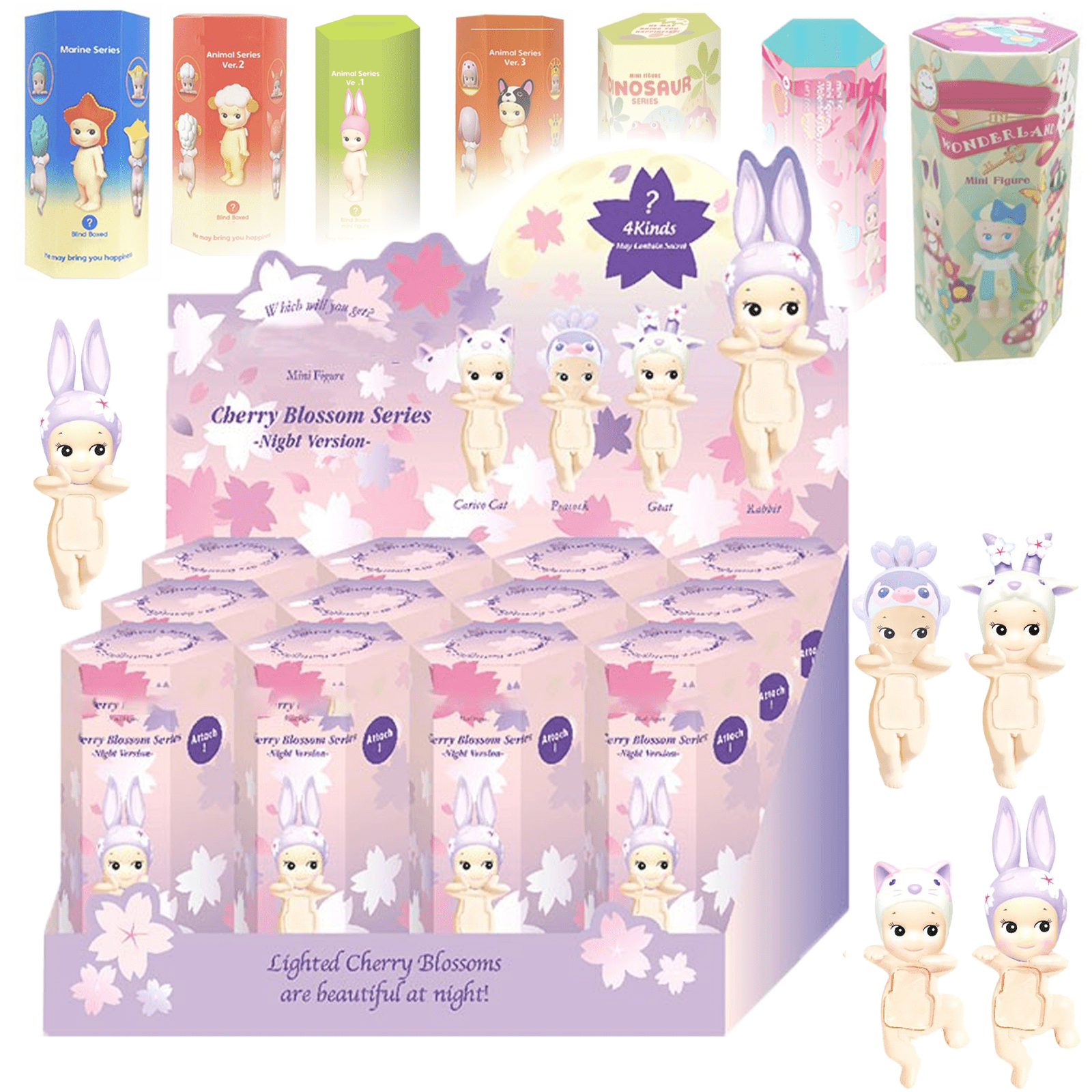 Sonny Angel Babies Hippers Series Cherry Blossom Series Puple Sonny ...