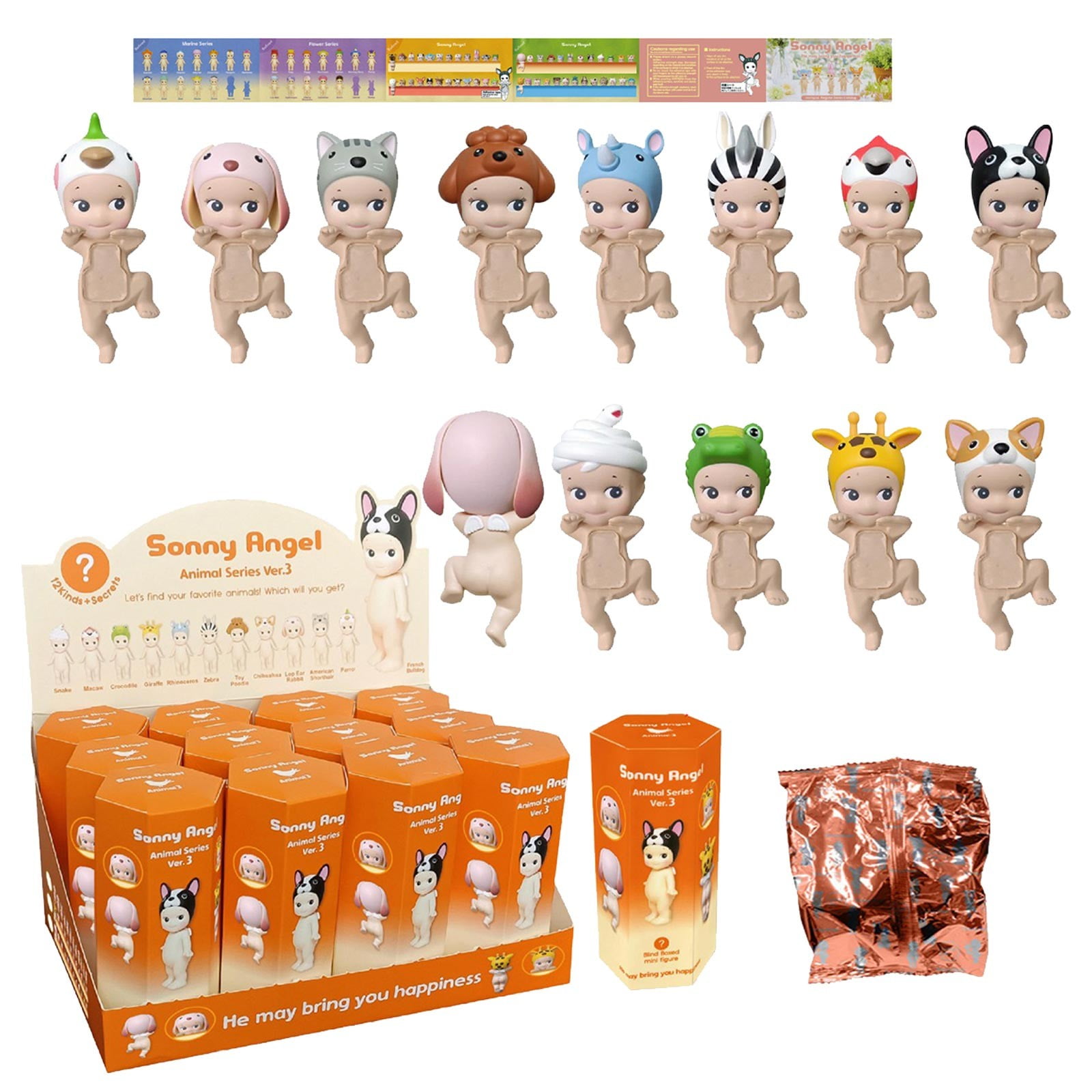 Sonny Angel HIPPERS Animal 3 Series - Original Mini Figure - 12 Sealed ...